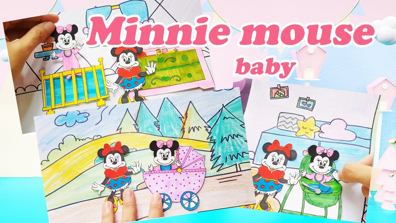 DIY Minnie Mouse Paper | Minnie Mouse Baby | Gia Đình Chuột Minnie ...