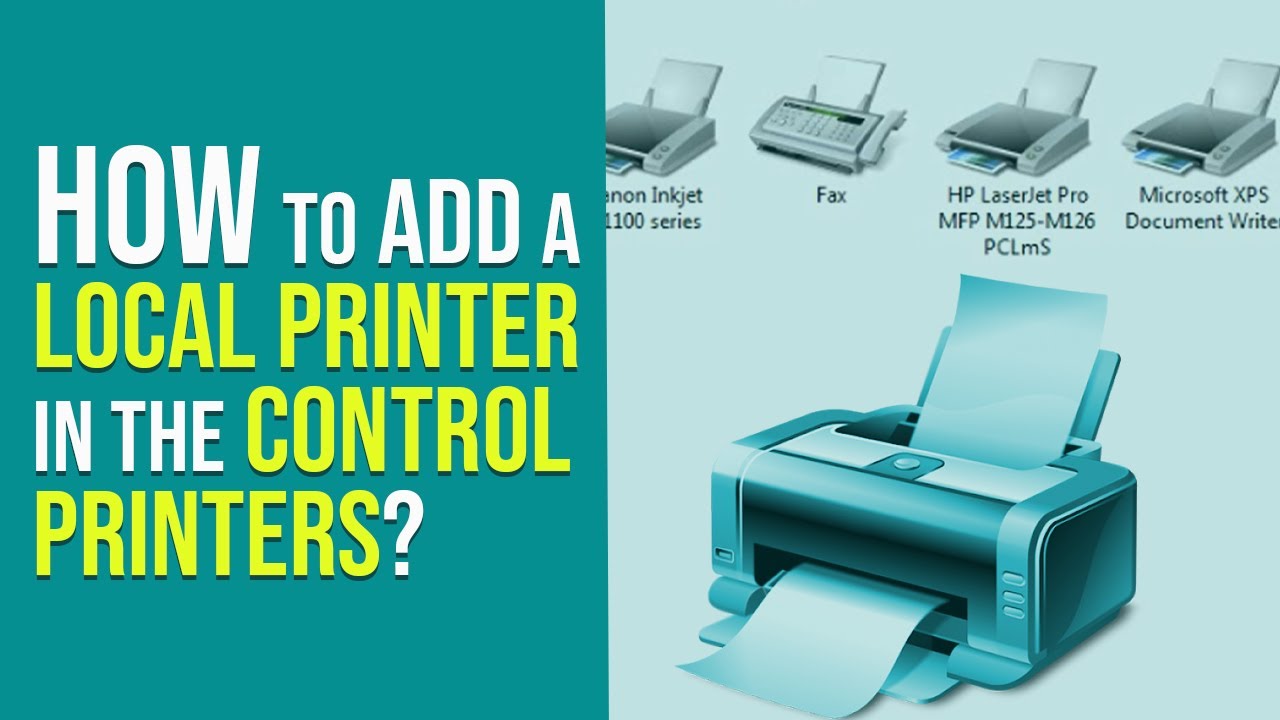 How To add Local Printer in the Control Printers | Geek Studio - YouTube
