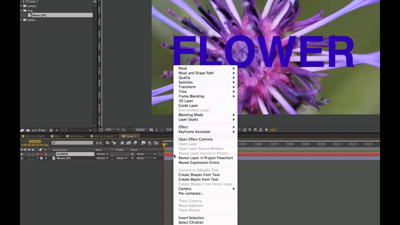 Text As A Mask In After Effects YouTube Text As A Mask In After Effects YouTube