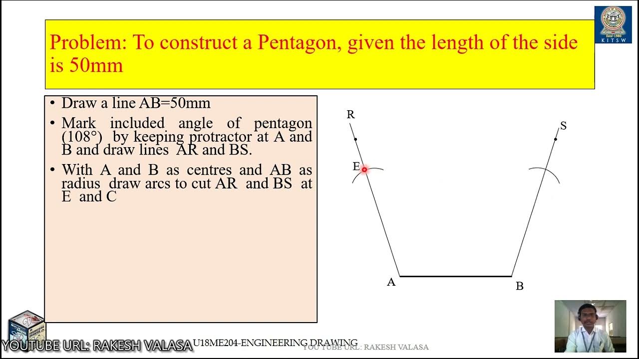 How to construct REGULAR PENTAGON on drawing sheet in easy way ...
