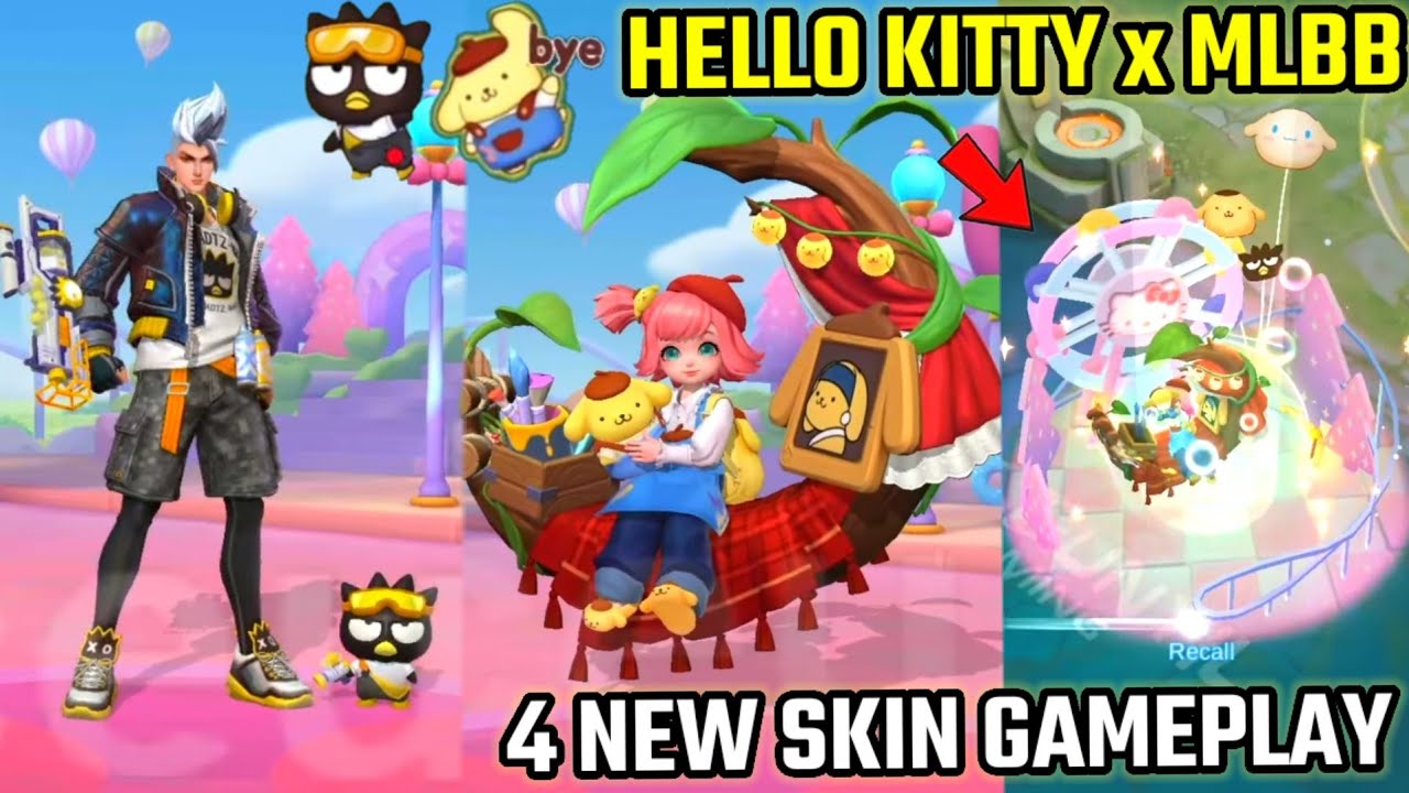 GAMEPLAY 4 NEW SKIN HELLO KITTY x MLBB DAN COLLECTOR SILVANNA - YouTube