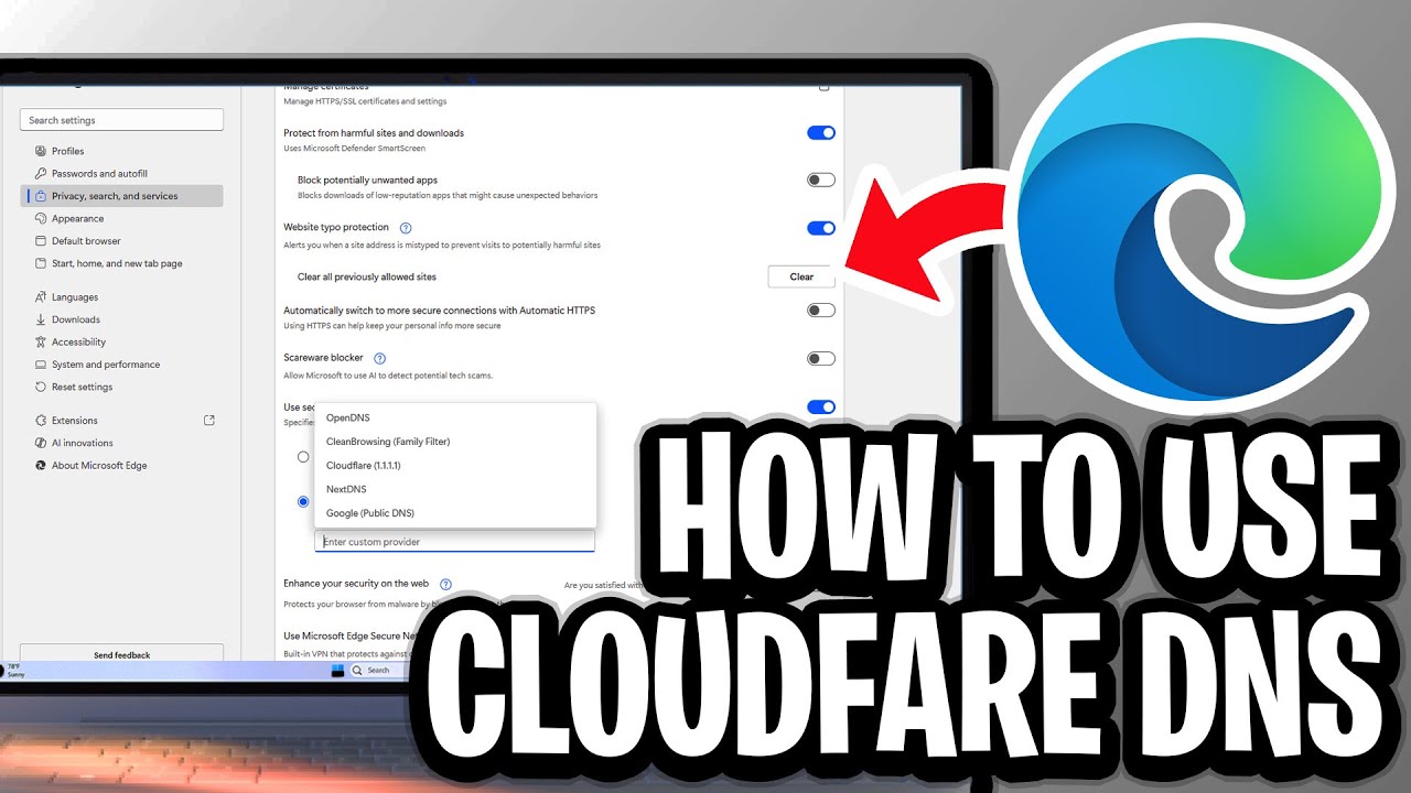 How To Use Cloudflare DNS on Microsoft Edge - Full Guide - YouTube