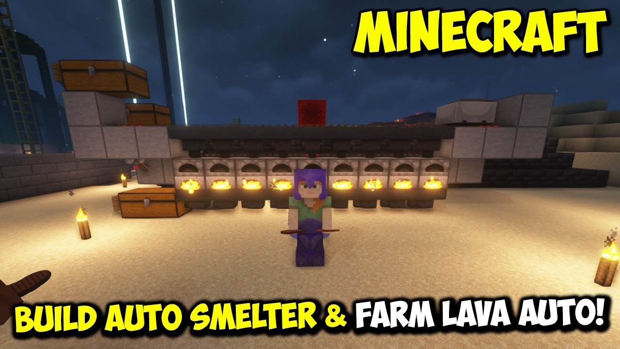 MEMBUAT AUTO SMELTER & LAVA FARM BIAR MAKIN MAKNYUS RUMAH KITA ...
