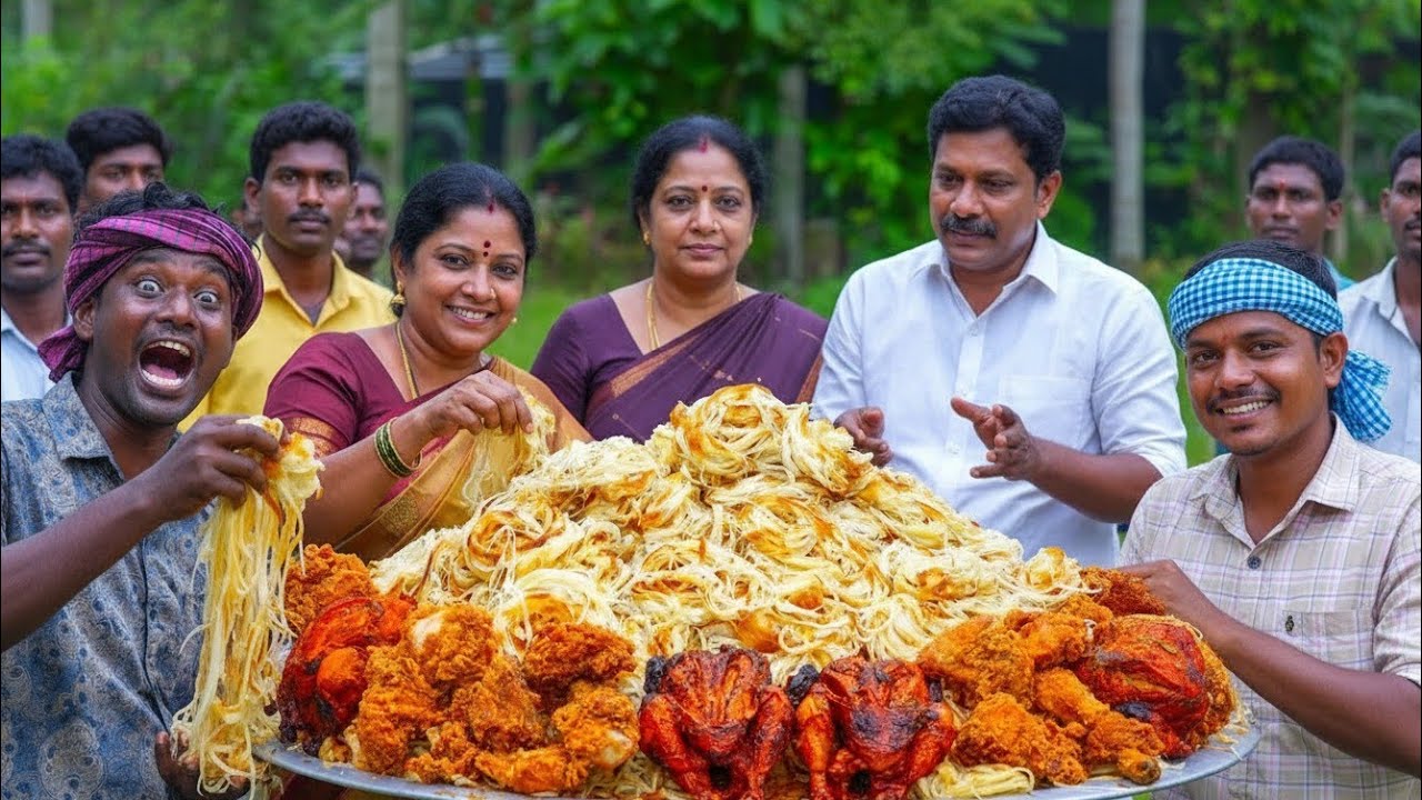 We Made THREAD PAROTTA by Hand! 🔥 Crispy Layers, Village-Style Nool ...