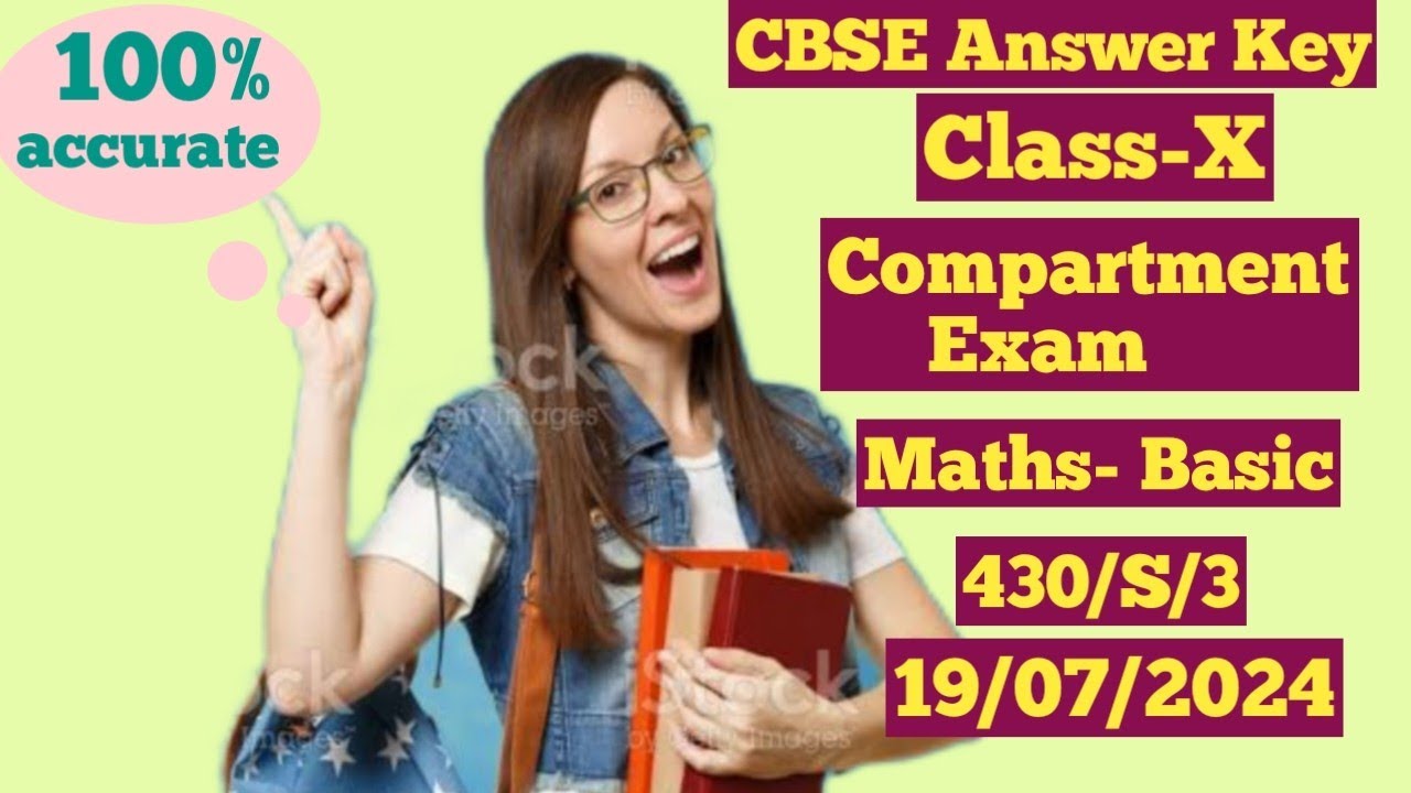 Mathematics | class 10 | cbse answer key | 19/07/2024 | 430/S/3 | basic - YouTube