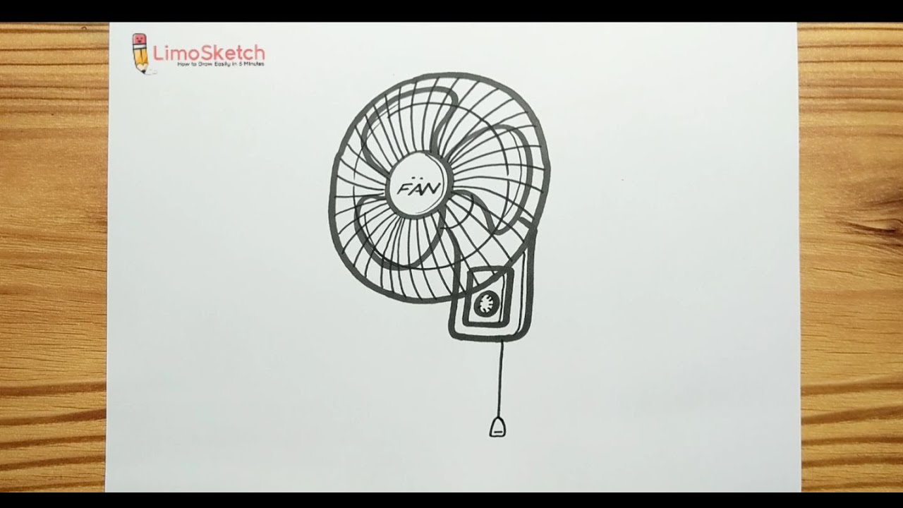 HOW TO DRAWING WALL FAN - YouTube