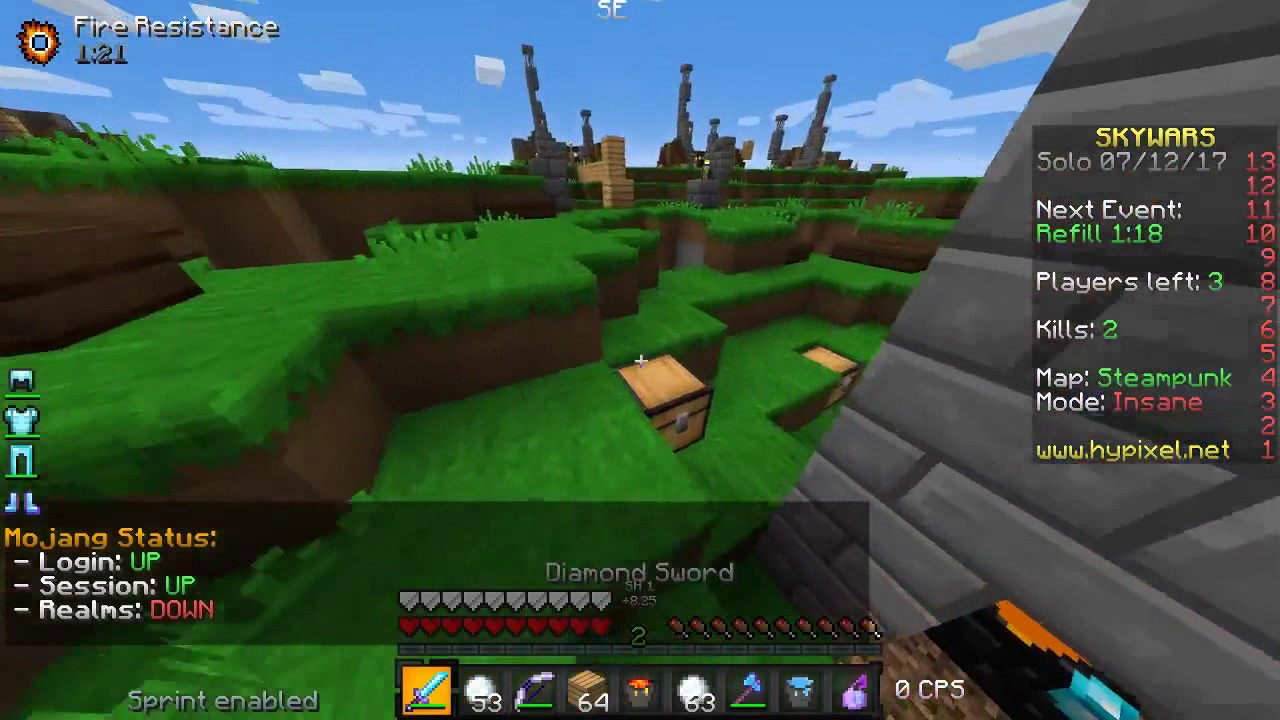 Minecraft gameplay plus block clutch - YouTube