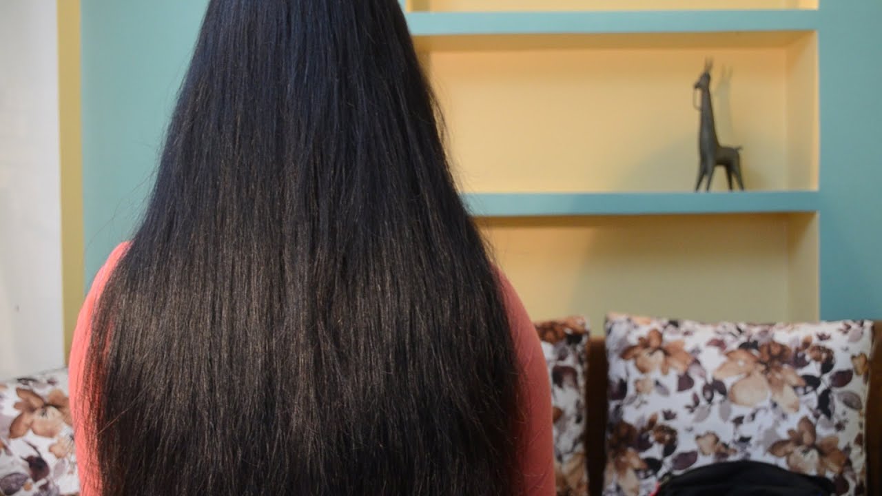 Very long silky loose hair and bun making - YouTube