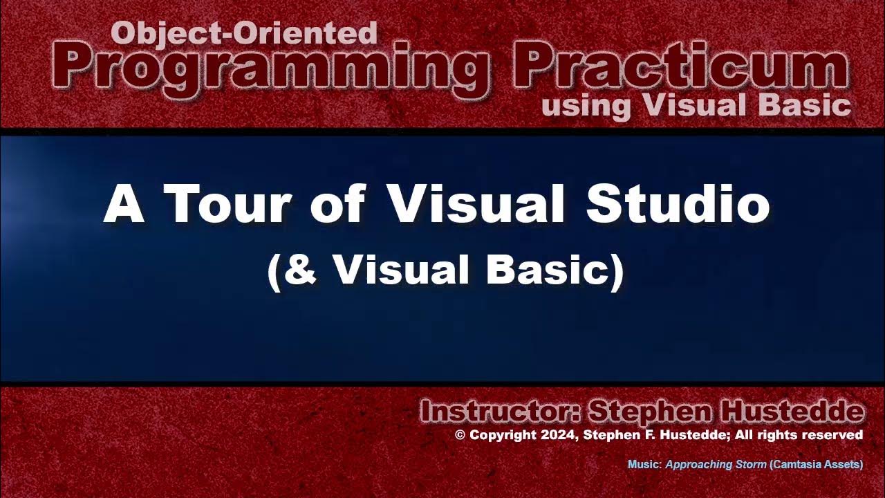 OOP Programming (VB) - 01F Short Tour of Visual Studio - YouTube