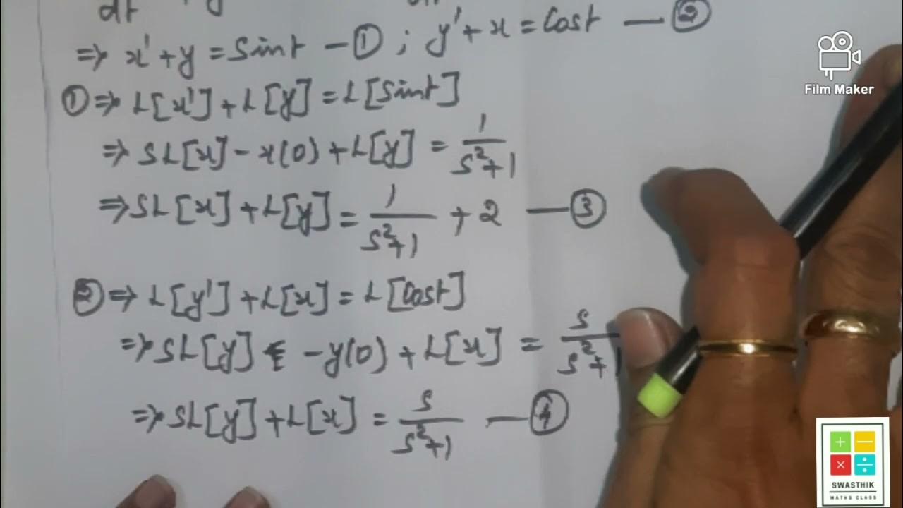 Laplace Transforms 56 - Solving simultaneous differential equations using Laplace Transforms ...