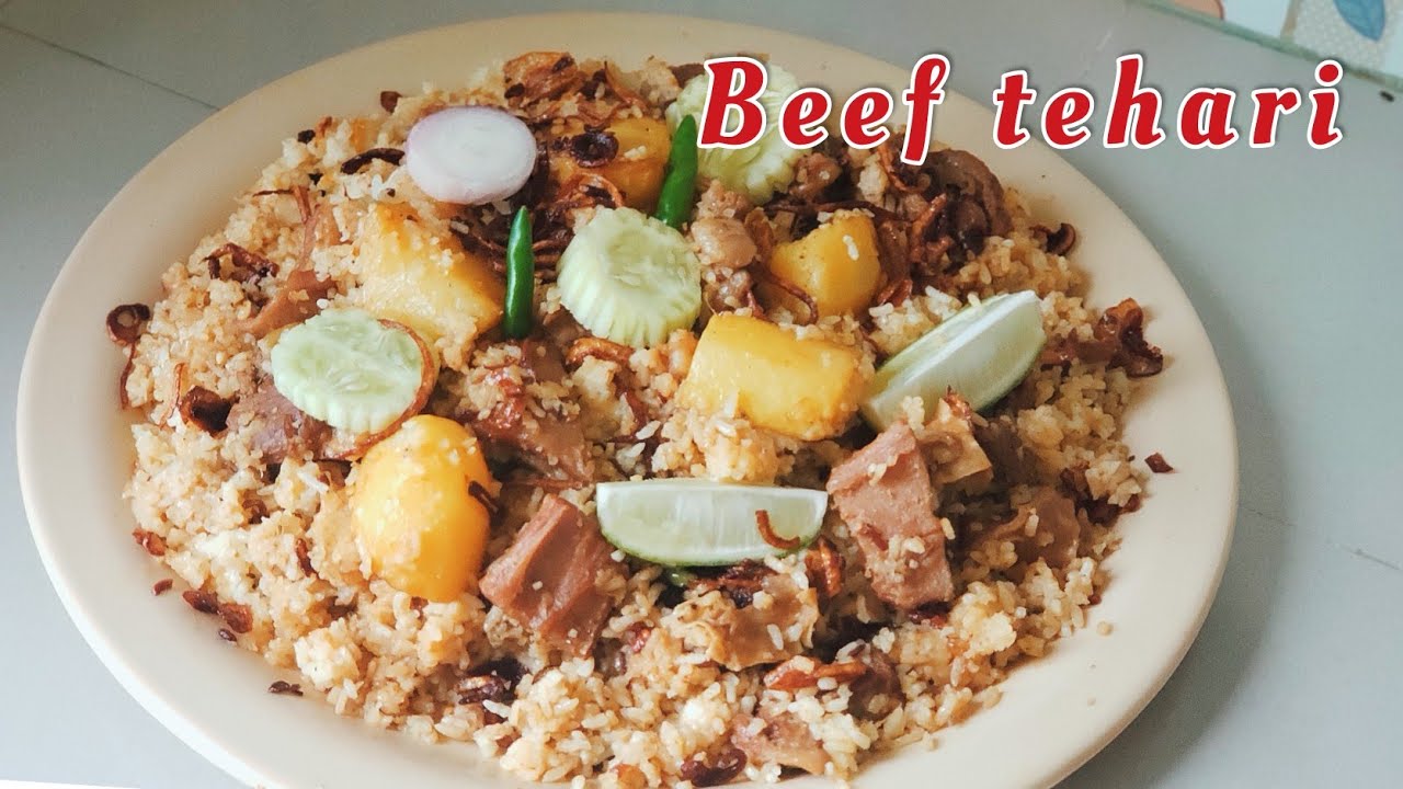 Homemade easy beef Tehari ( ঘরে বসে সহজেই রেস্টুরেন্ট স্বাদে গরুর ...
