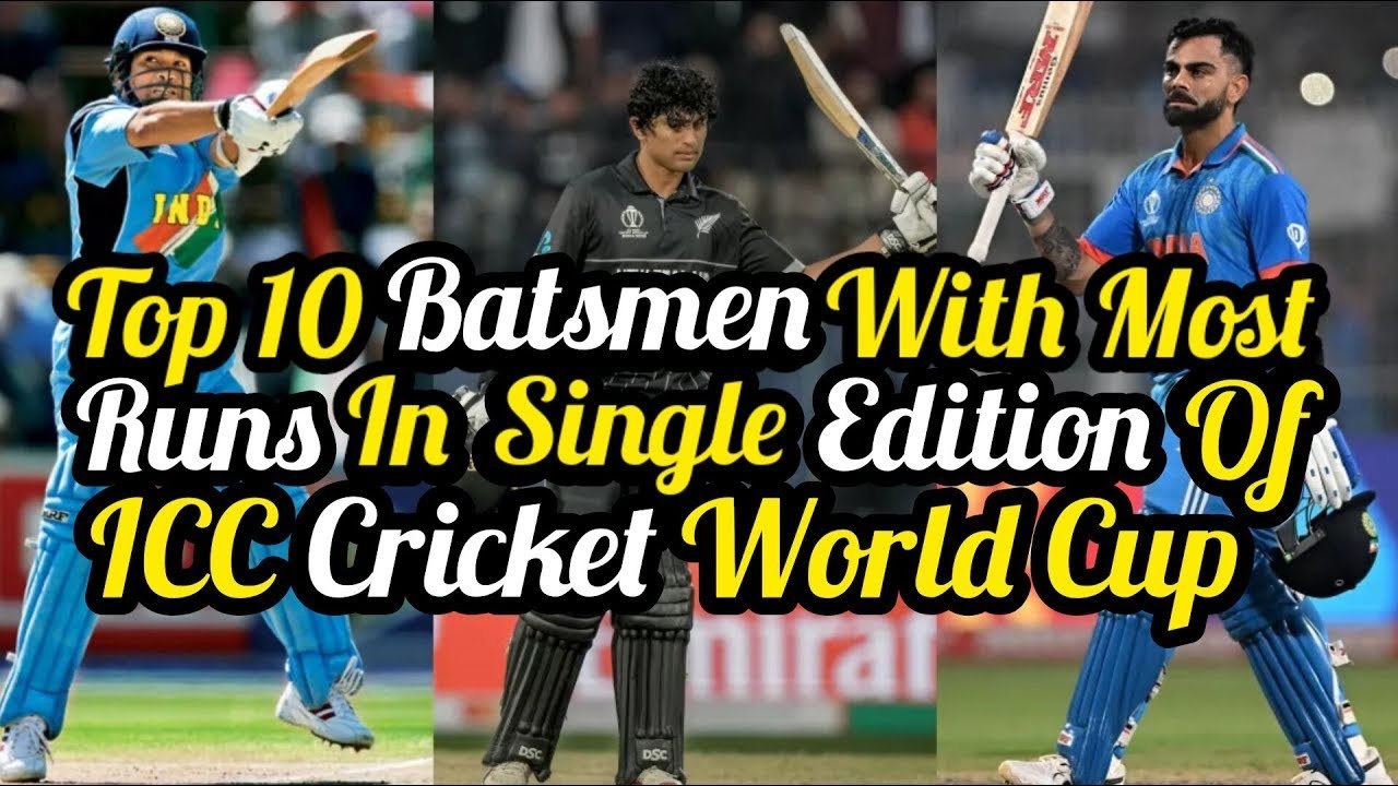 Top 10 Batsmen With Most Runs In Single Edition Of ICC Cricket World ...