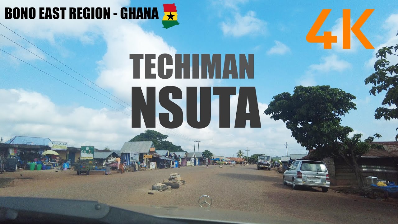 Techiman Nsuta Drive in the Bono East Region of Ghana 4K - YouTube