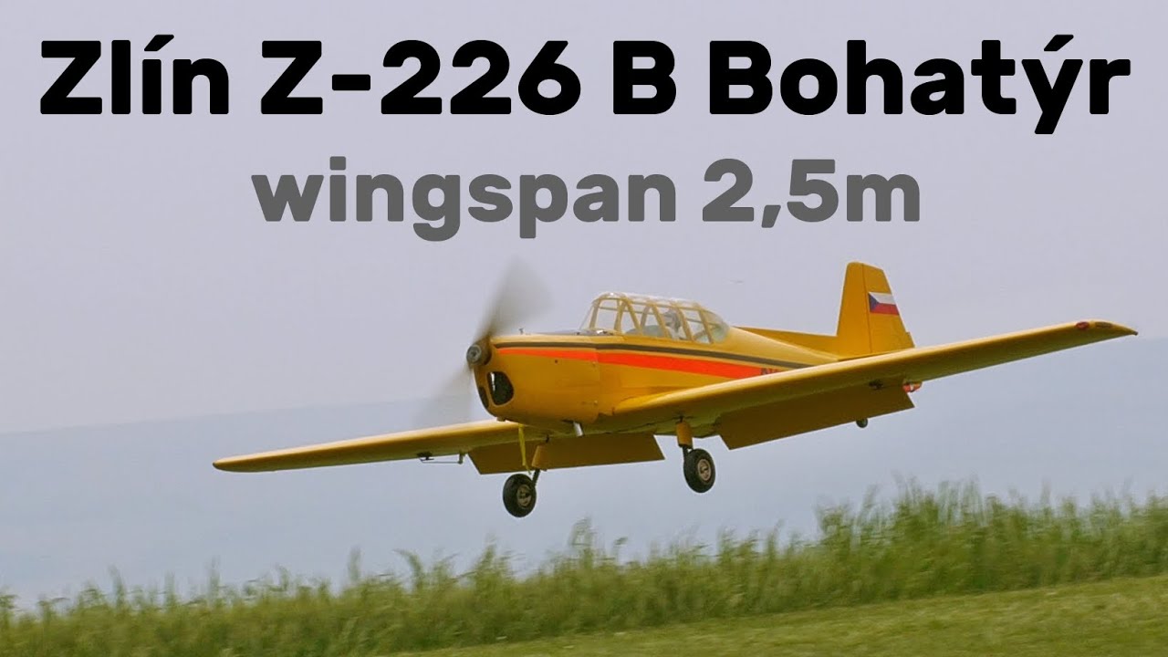 Zlín Z-226 B Bohatýr | 2,5m scale RC airplane | 4K | Halenkovice 2023 ...