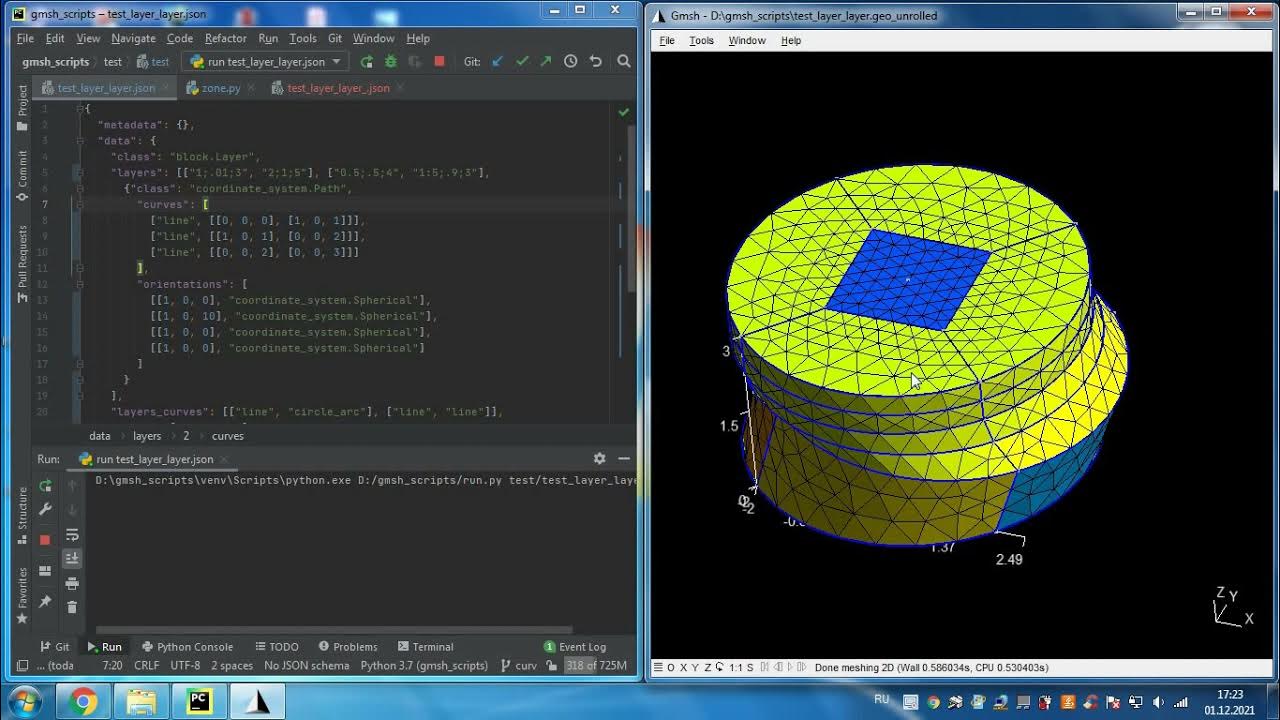 gmsh scripts layer extended notation - YouTube