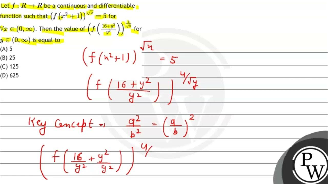 Let \( f: R \rightarrow R \) be a continuous and differentiable function such that \( \left(f\le ...