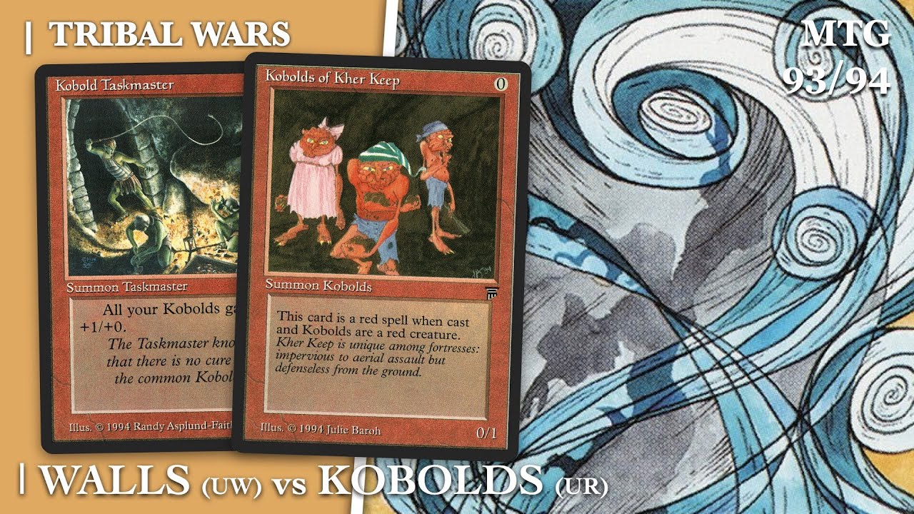UW Wall of Stasis vs UR Kobolds Burn, Tribal Wars | Old School Magic ...