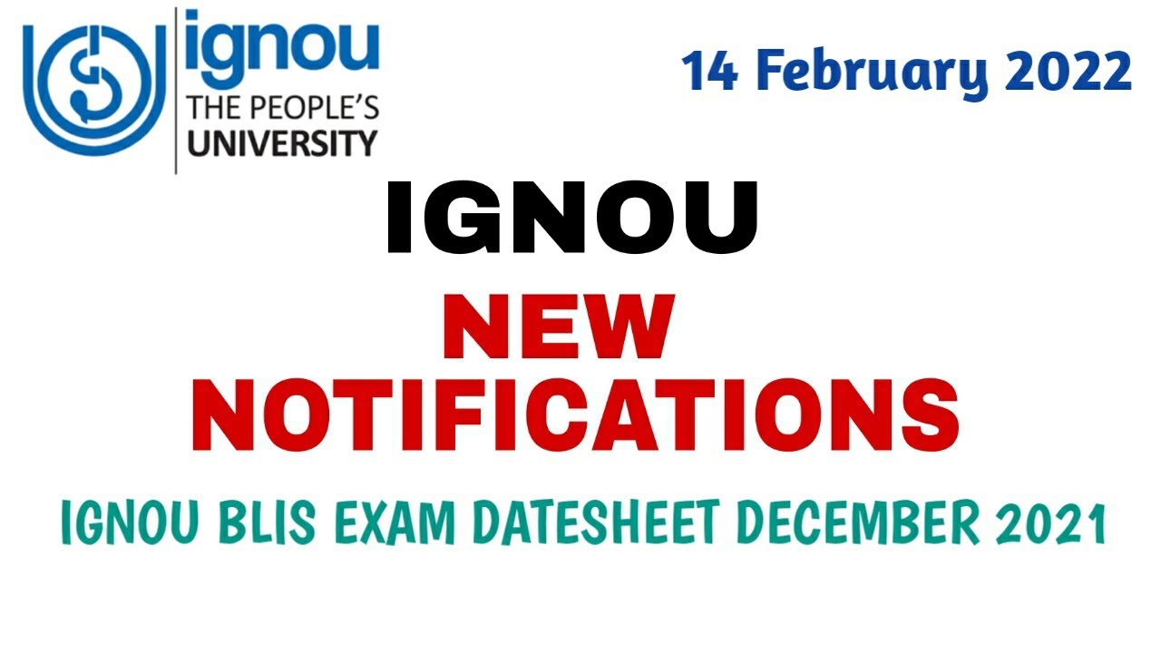 IGNOU BLIS Exam Datesheet December 2021 Important Notification ignou-blis-exam-datesheet-december-2021-important-notification