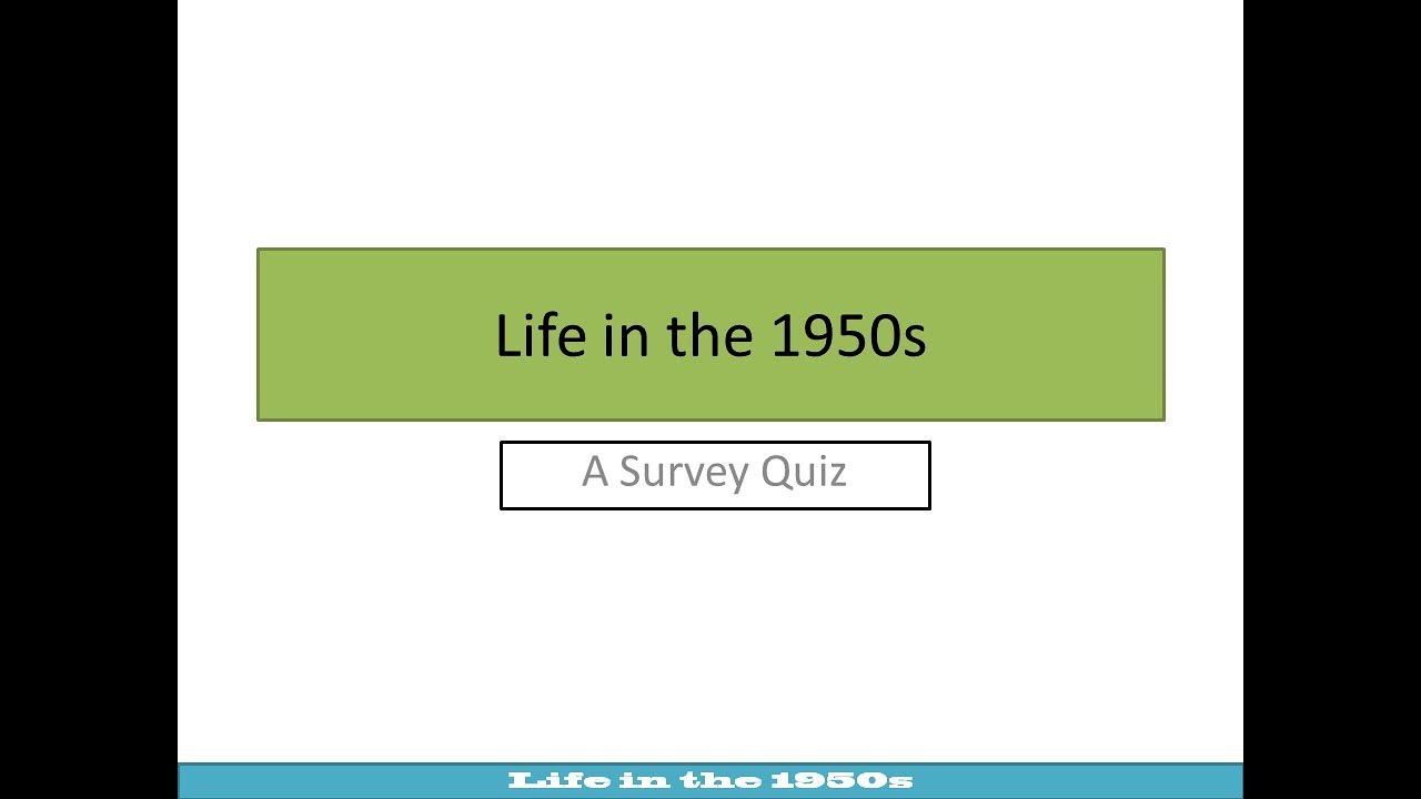Video Lecture - Life in 1950s (Canadian History) - YouTube
