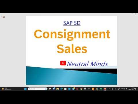 SAP SD Consignment sales Process with configuration - YouTube