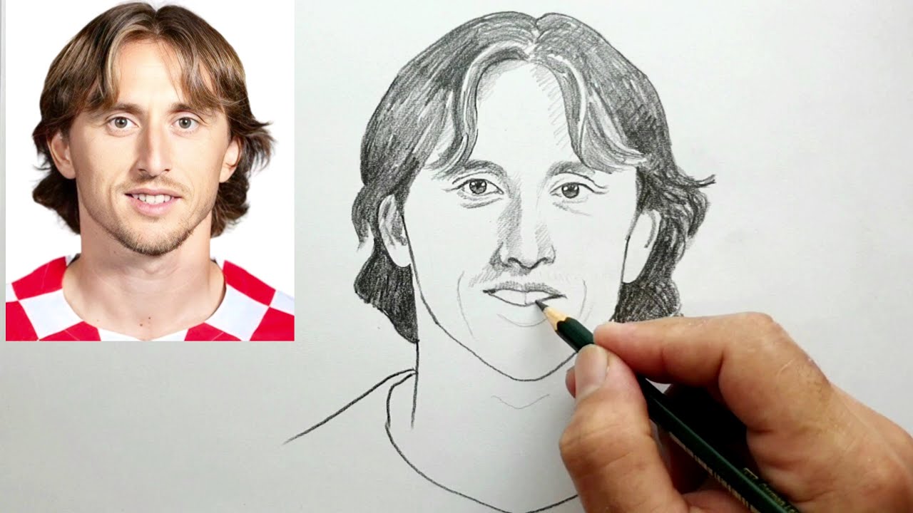 Pencil Sketch Luka Modric | How To Draw Luka Modric Tutorial # ...