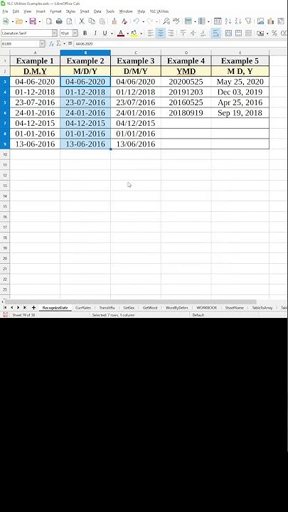 Convert / Recognize TEXT DATE in LibreOffice Calc #shorts - YouTube