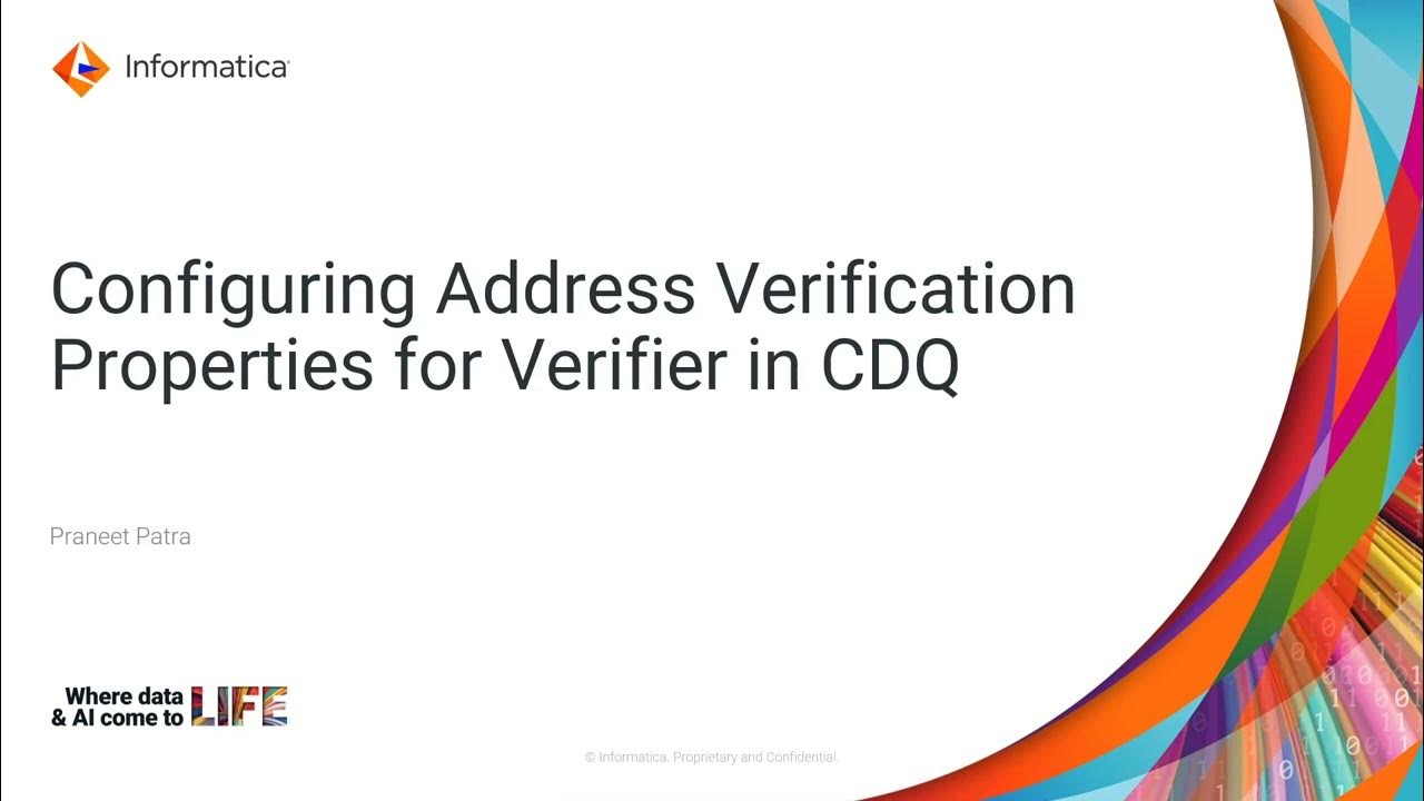 Configuring Address Verification Properties for Verifier in CDQ - YouTube