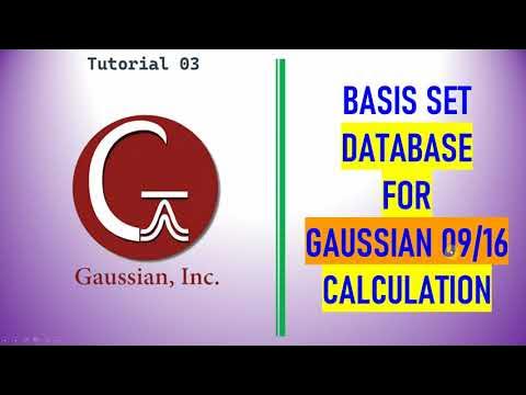 Gaussian 09 Basis Set Database - YouTube