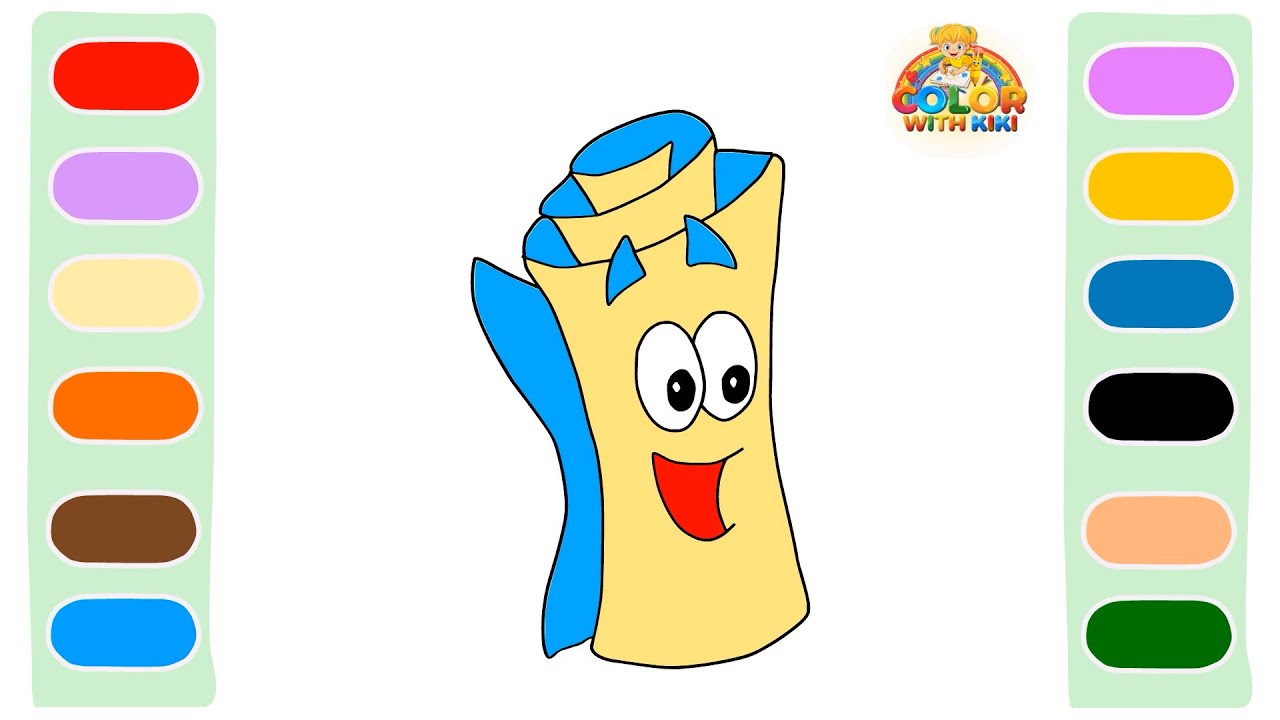 Learn to Draw Dora the Explorer-Bag - Drawing and Coloring Tutorial for ...