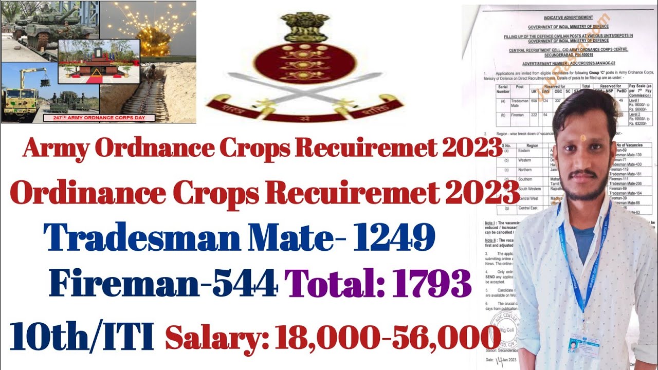 Tradesman Mate & Fireman Recuiremet 2023 | AOC Recuiremet 2023 | 10th ...