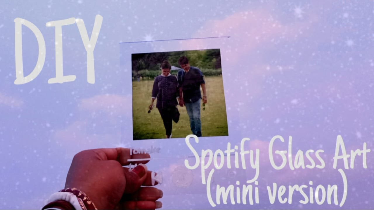DIY Spotify Glass Art (mini version) || From Picture Frame || Best Out ...