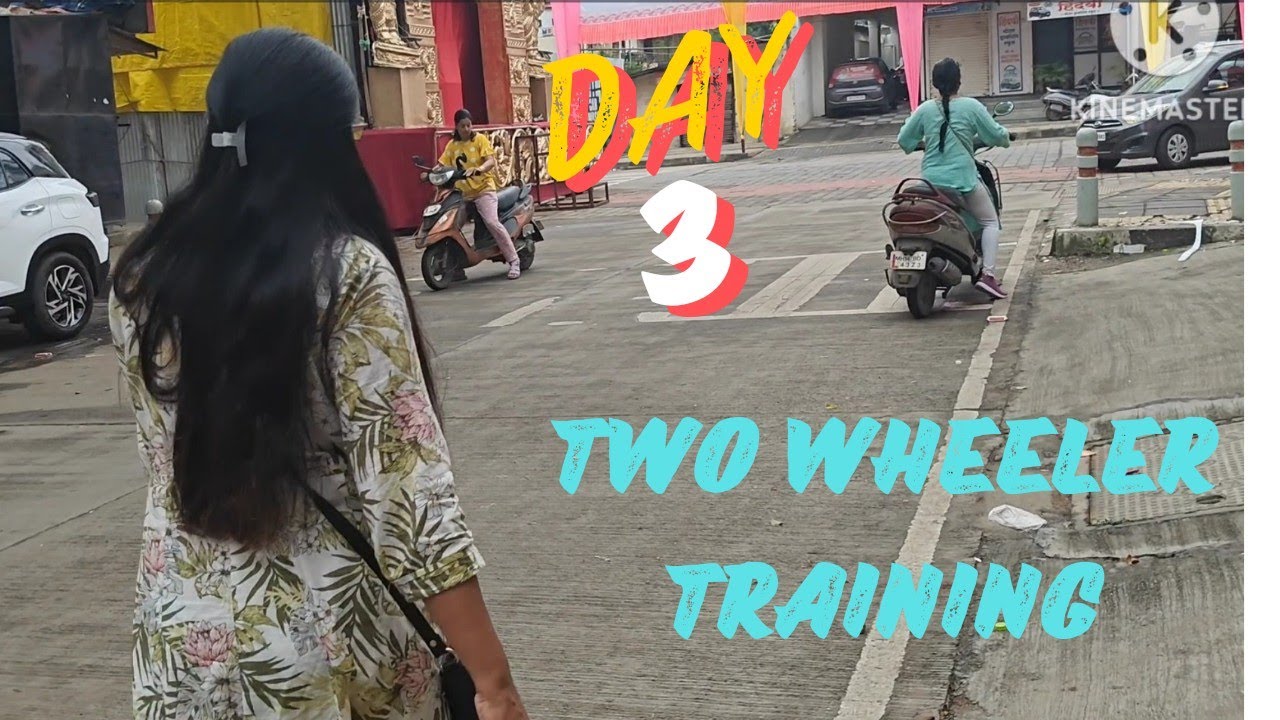 Day 3 two wheeler training with two students one don't know how to ride ...