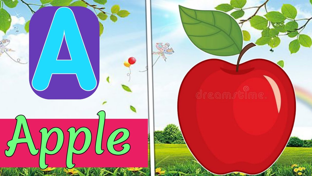 Phonics song with TWO Words - A for apple - ABC Alphabet song with ...