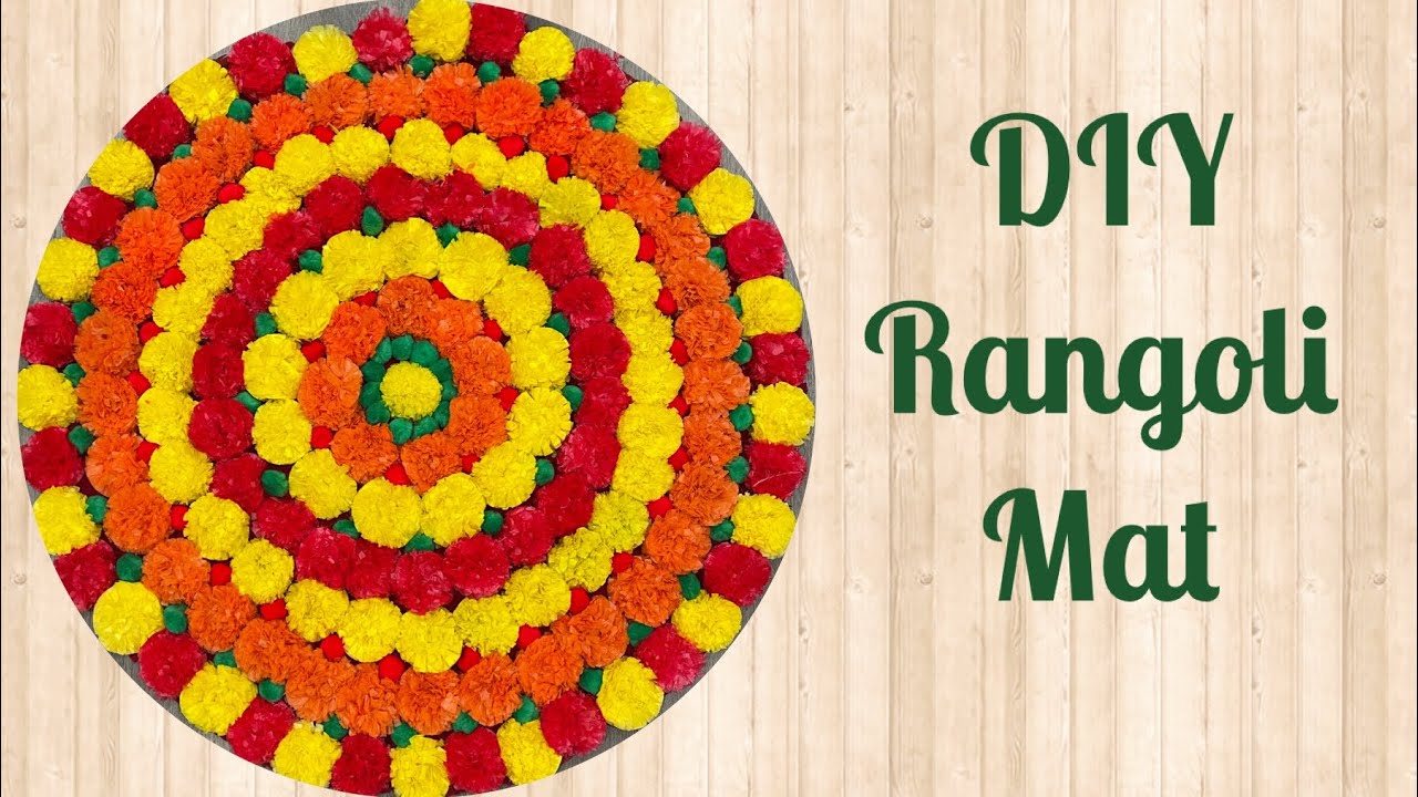DIY Rangoli Mat || reusable, foldable, washable #sankranthi # ...