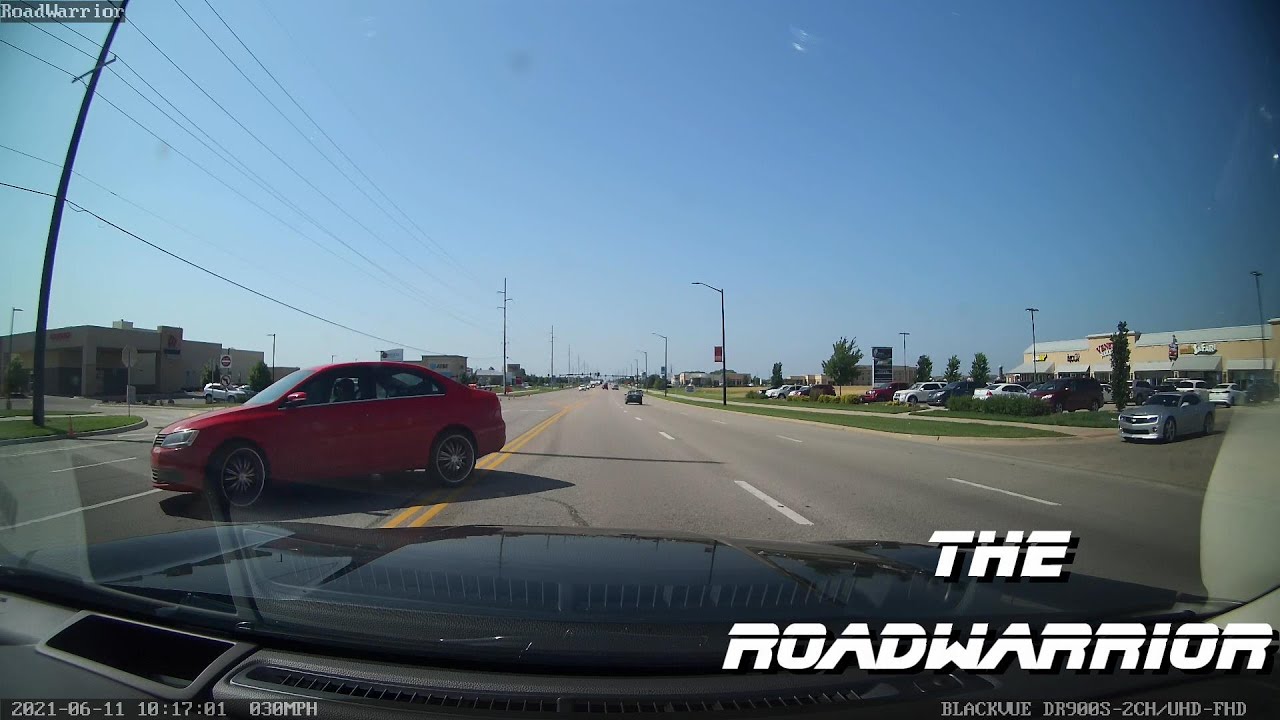 Getting cut off from someone crossing traffic lanes - YouTube