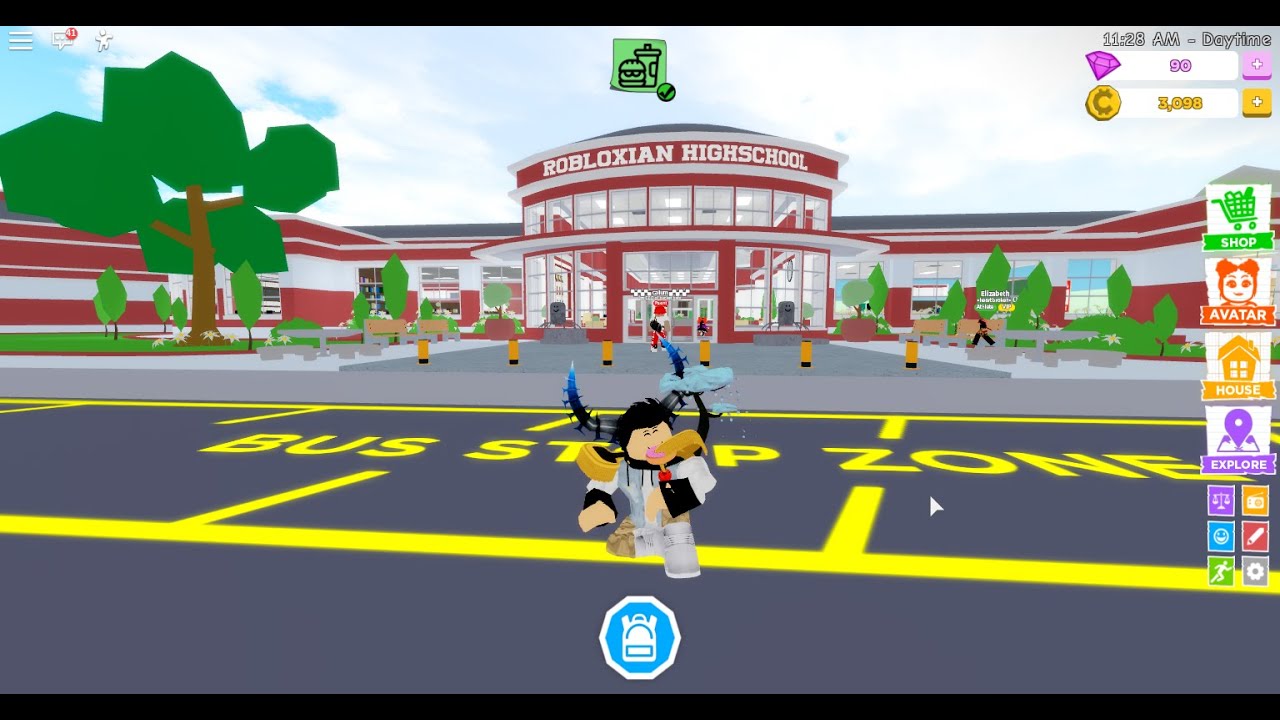 build outdoor and new class logo (robloxian high school) - YouTube