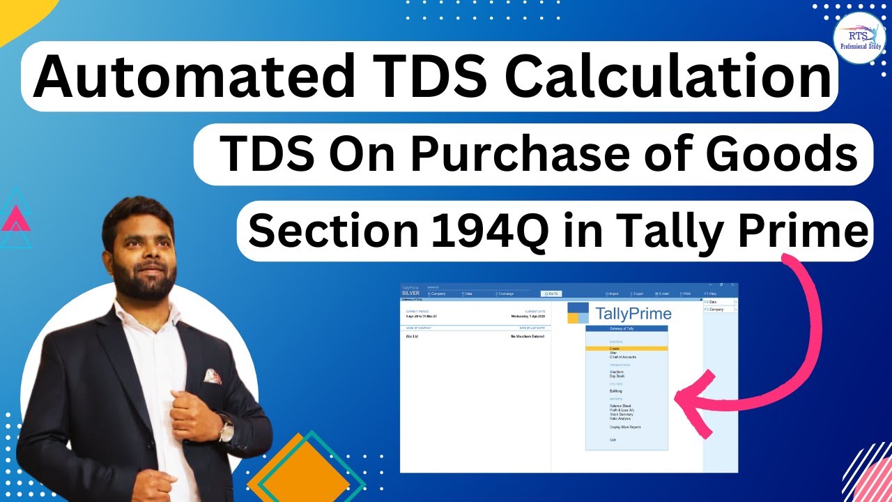 Automatic TDS Calculation in TDS on purchase of goods Section 194Q in ...