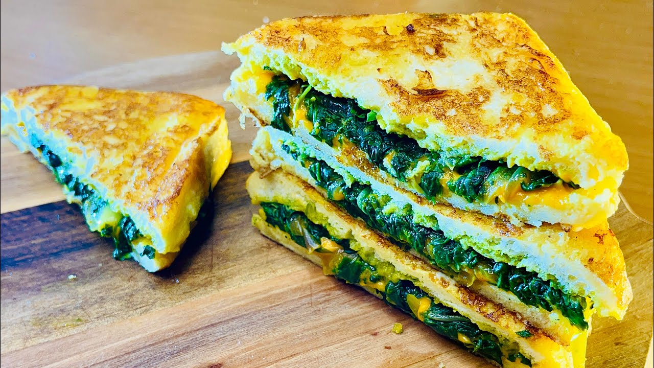 Only with SPINACH and EGGS! The best Sandwich on 5 minutes ️ 2 ...
