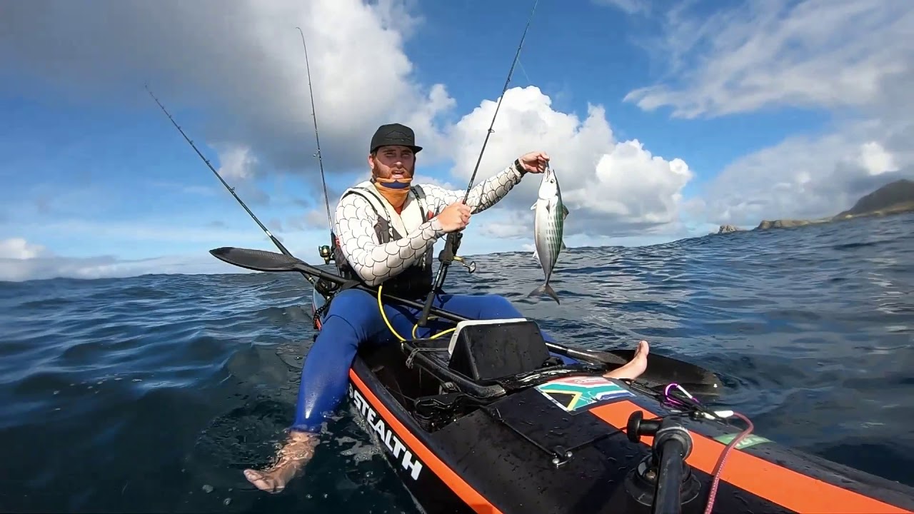 Spinning for katonkel, kayak fishing Cape Point. - YouTube