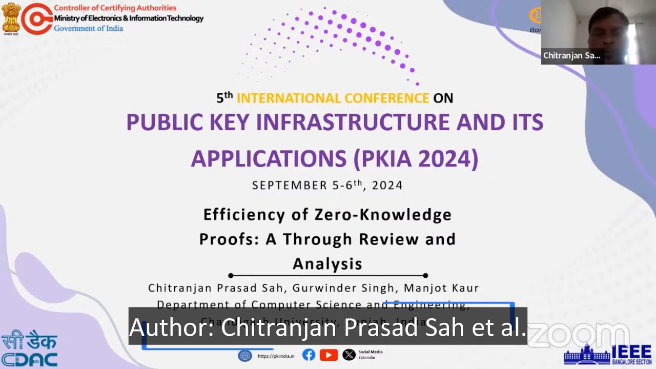 Paper Presentation Session 1 (Theme: PKI and Cryptography) - YouTube