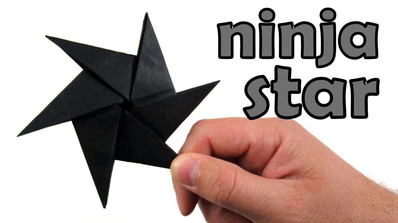 How to make a origami ninja star paper shuriken Estrella Ninja de Papel ...