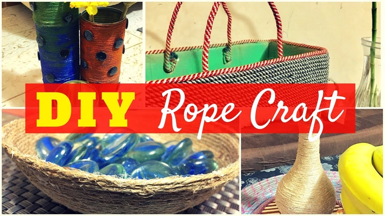 DIY Craft Projects with Rope/DIY Video - YouTube