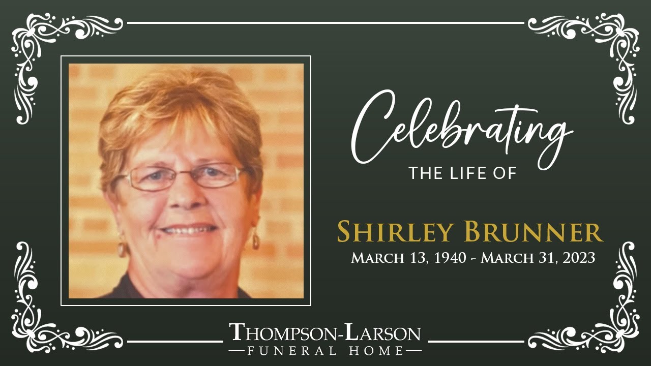 Shirley Brunner Funeral Service - YouTube