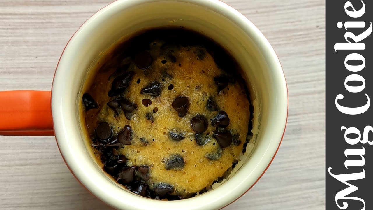 Chocolate Chip Mug Cookie | 1 Minute Microwave Mug Cookie | Mug Cookie ...