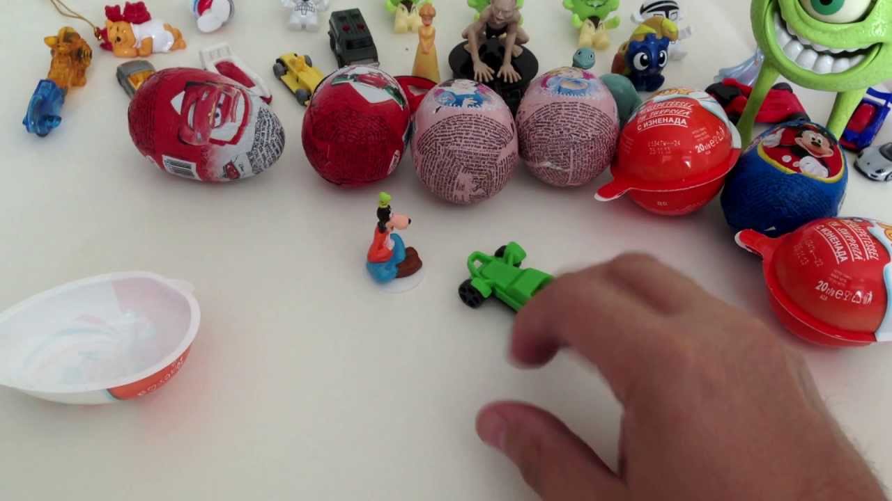 55 Kinder Surprise Surprise Eggs Cars Disney Pixar Cars 2