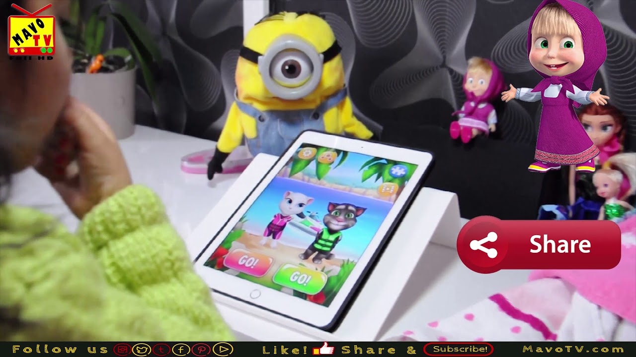 Kids Playing on iPad - Talking Tom - YouTube