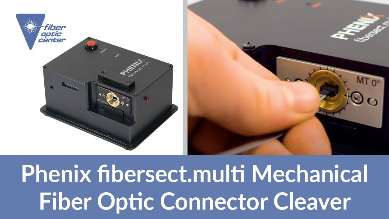 Phenix Fibersect Multi Fiber Optic Connector Cleaver - Available from Fiber Optic Center - YouTube