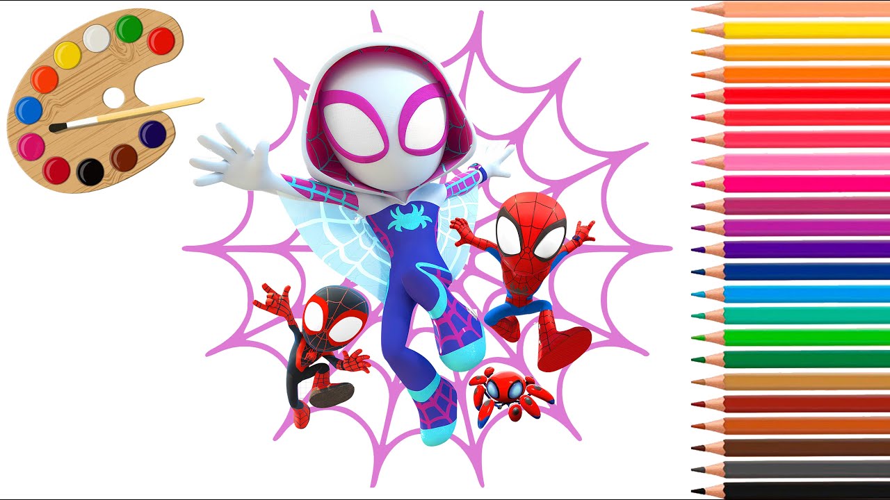Spidey's Coloring Pages | Marvel's Spidey and His Amazing Friends - YouTube