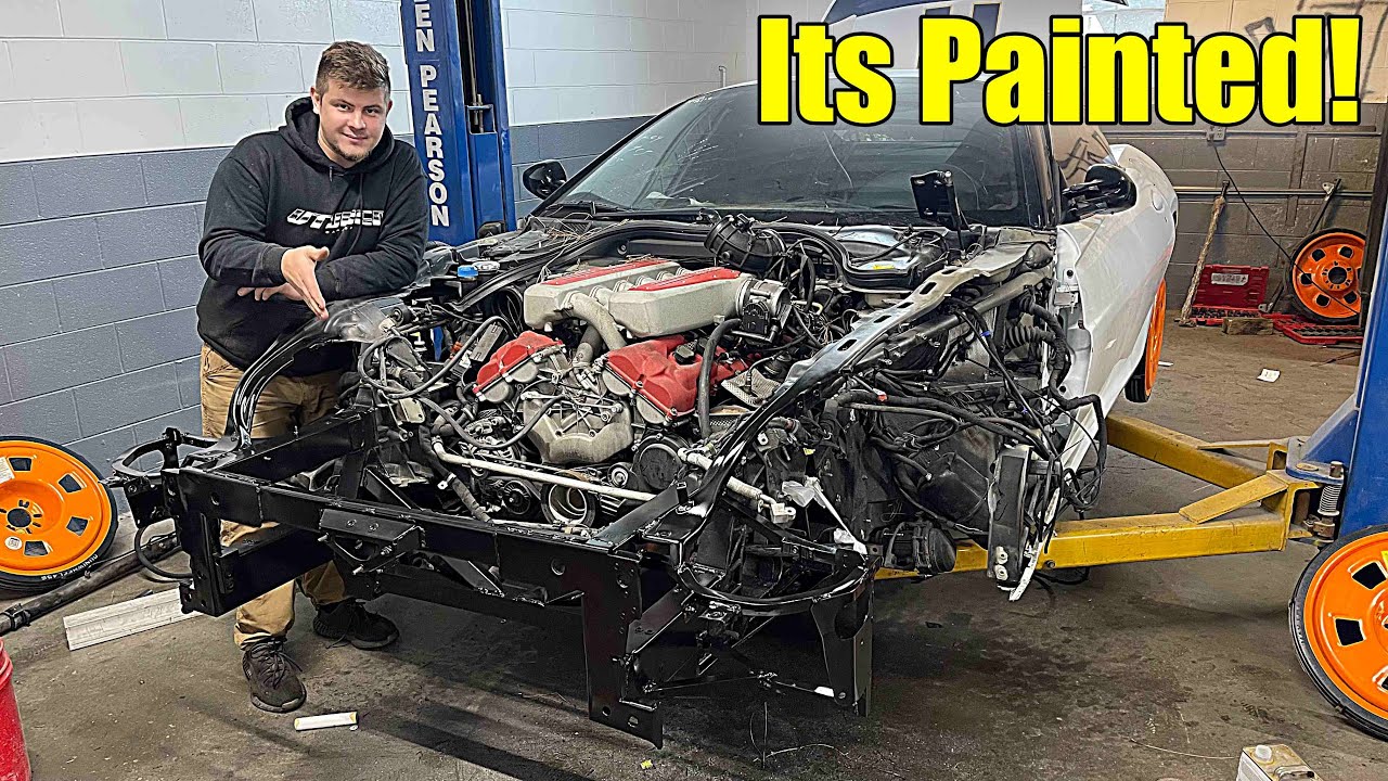 Painting Samcracs Ferrari 599 Gtb Frame Its ready To reassemble! - YouTube