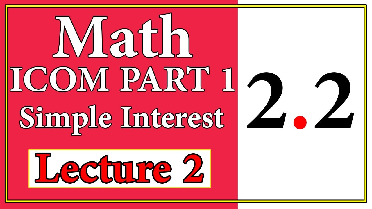 #ICom Business Mathematics | Compound Interest & Its Computation ...